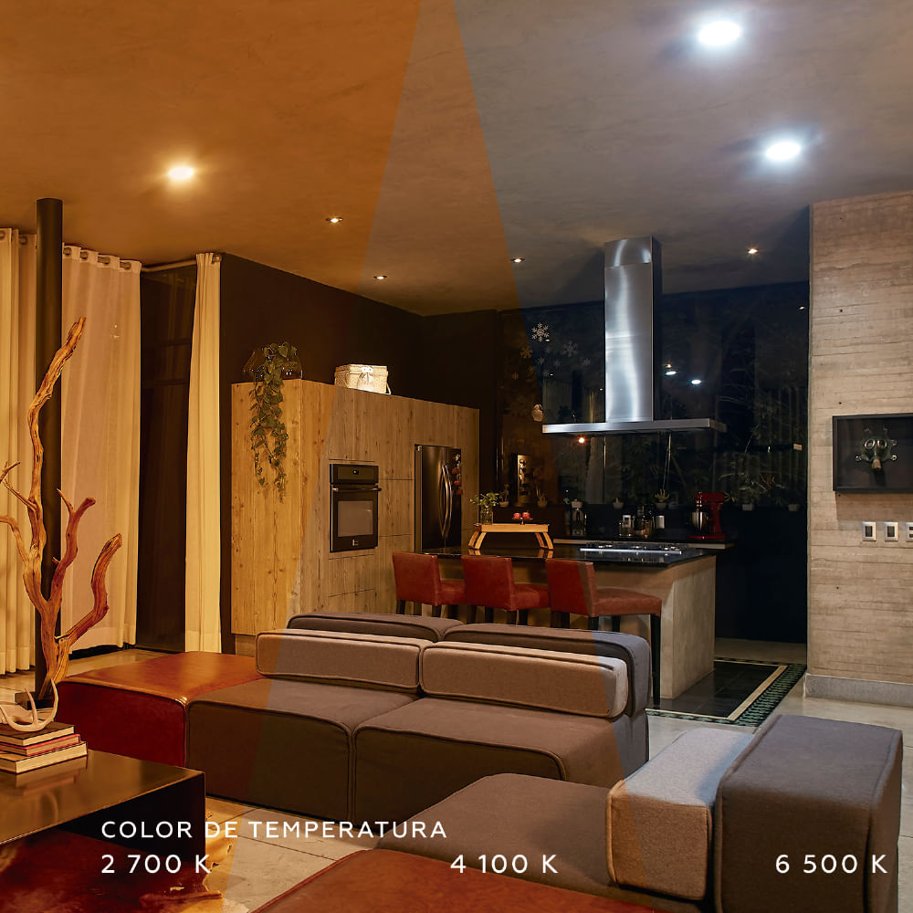 Lámpara Downlight LED Empotrable, 13 W, Luz Blanca Configurable ...